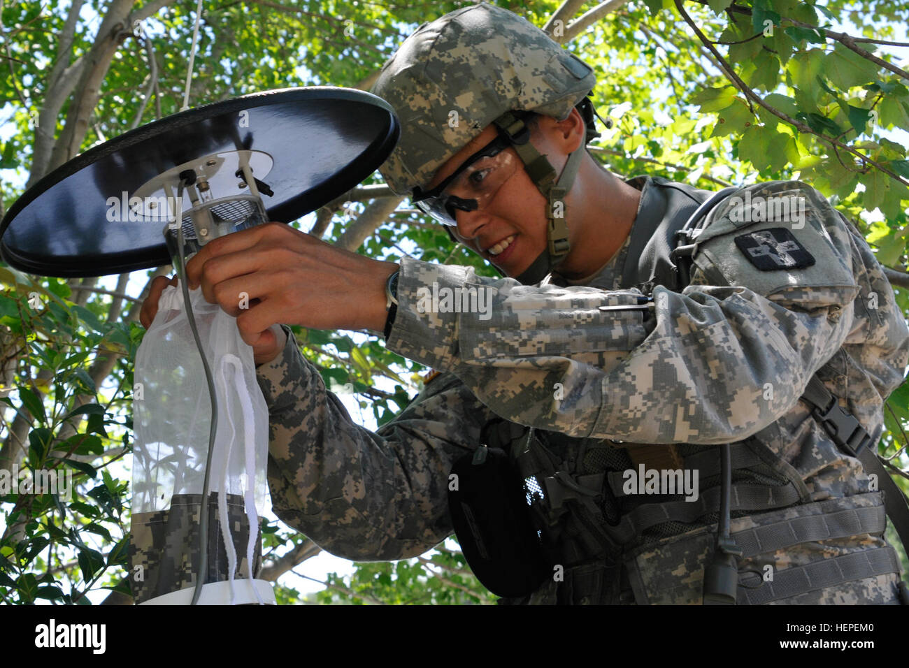 Army Reserve Spc. David Boeman, a preventive medicine specialist of the ...