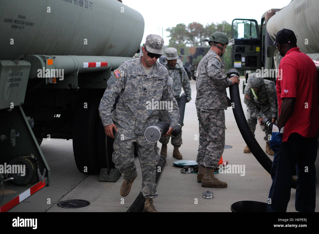 A motor transport operator with the 705th Transportation Company ...