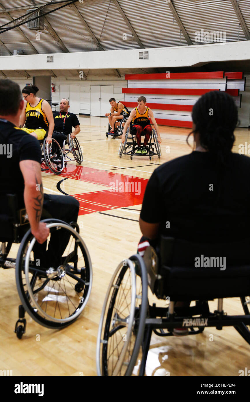 U.S. Army athletes practice basketball drills during training for the ...