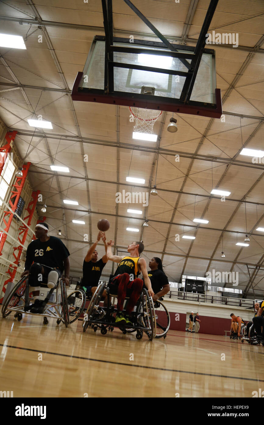 U.S. Army athletes practice basketball drills during training for the ...