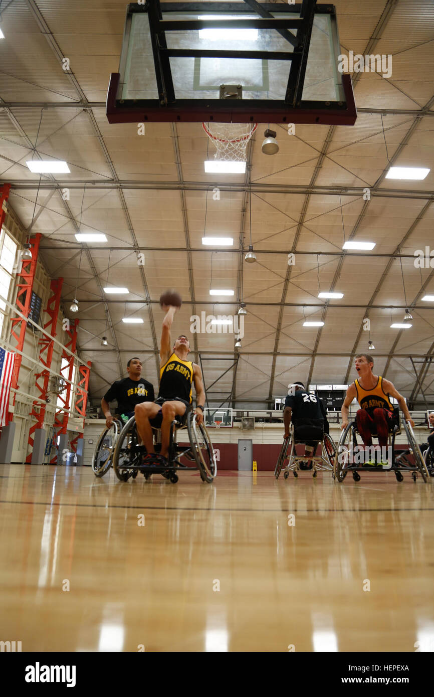 U.S. Army athletes practice basketball drills during training for the ...