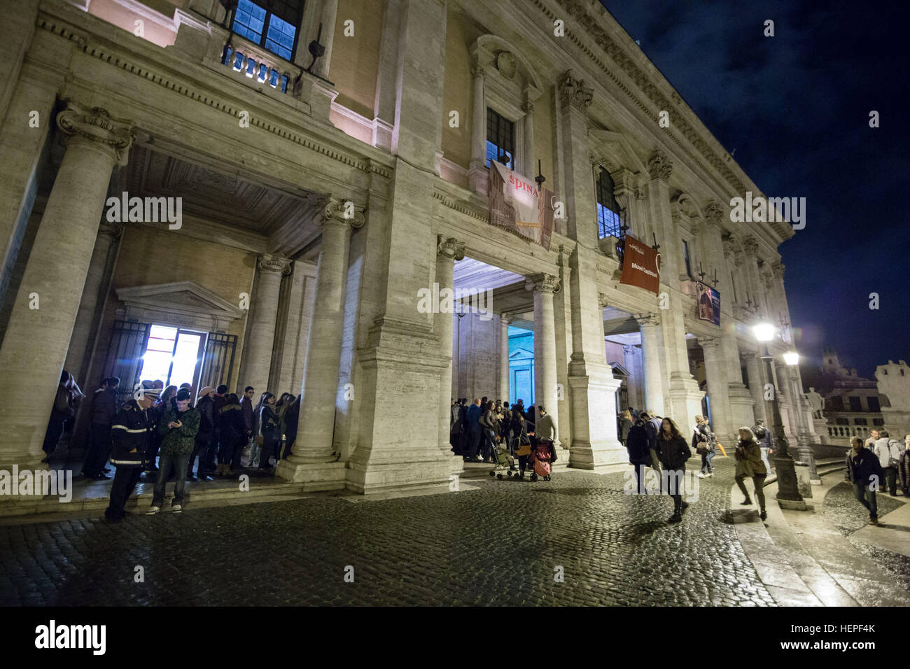 Capitoline Museums, Rome, by night during a special opening. Where ...