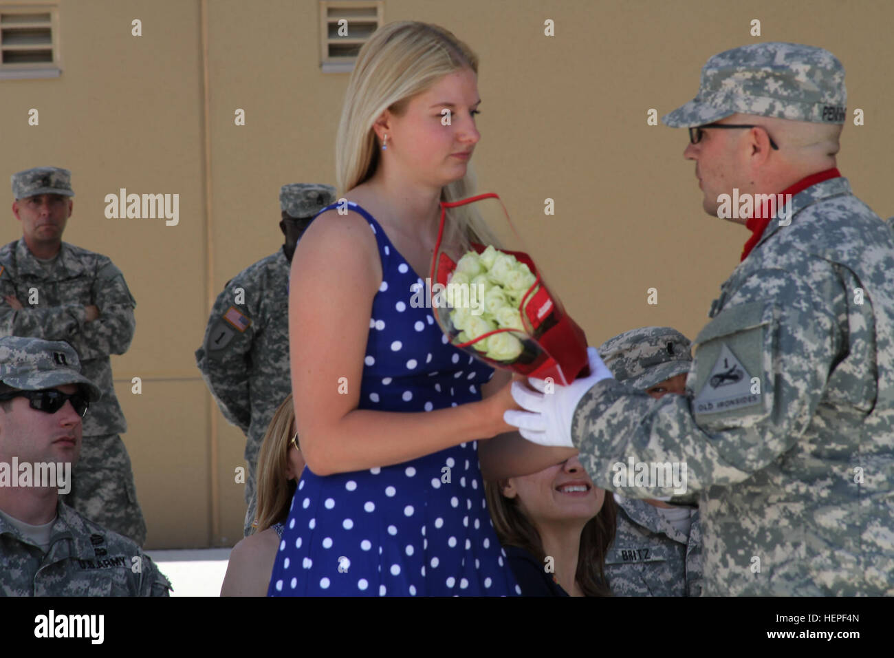 Bethany J. Self, the wife of C Battery commander Daniel J. Self ...