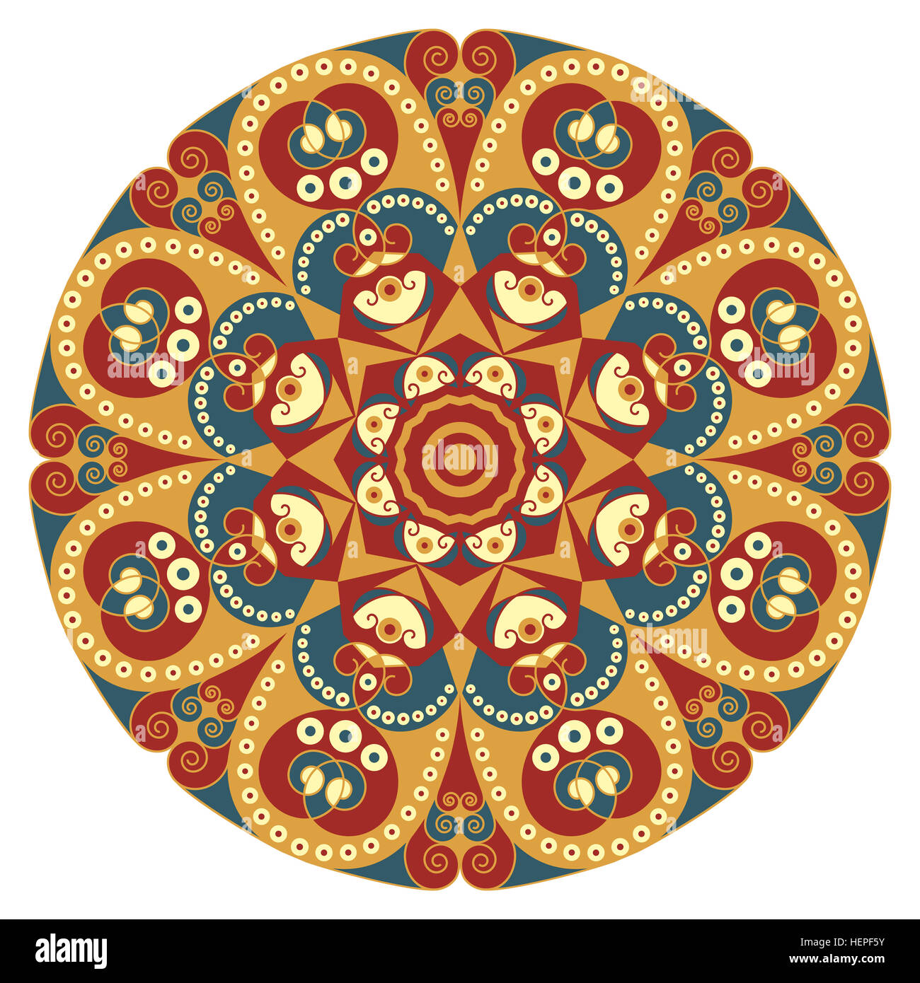 Colorful round ethnic pattern. Element for design Stock Photo - Alamy