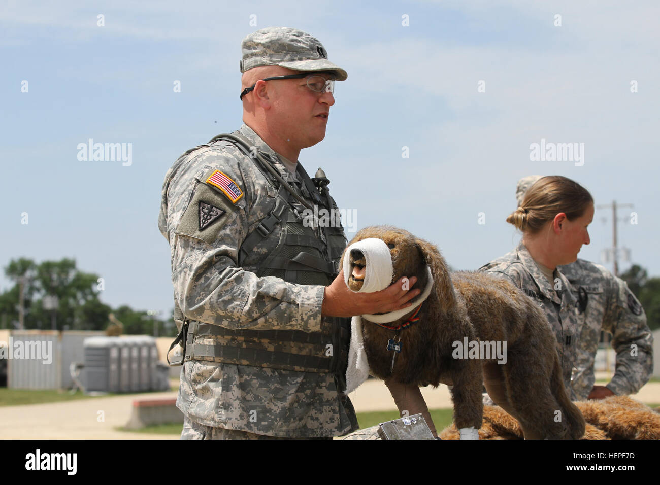U.S. Army Reserve Capt. Robert Miller, with the 994th Veterinary ...