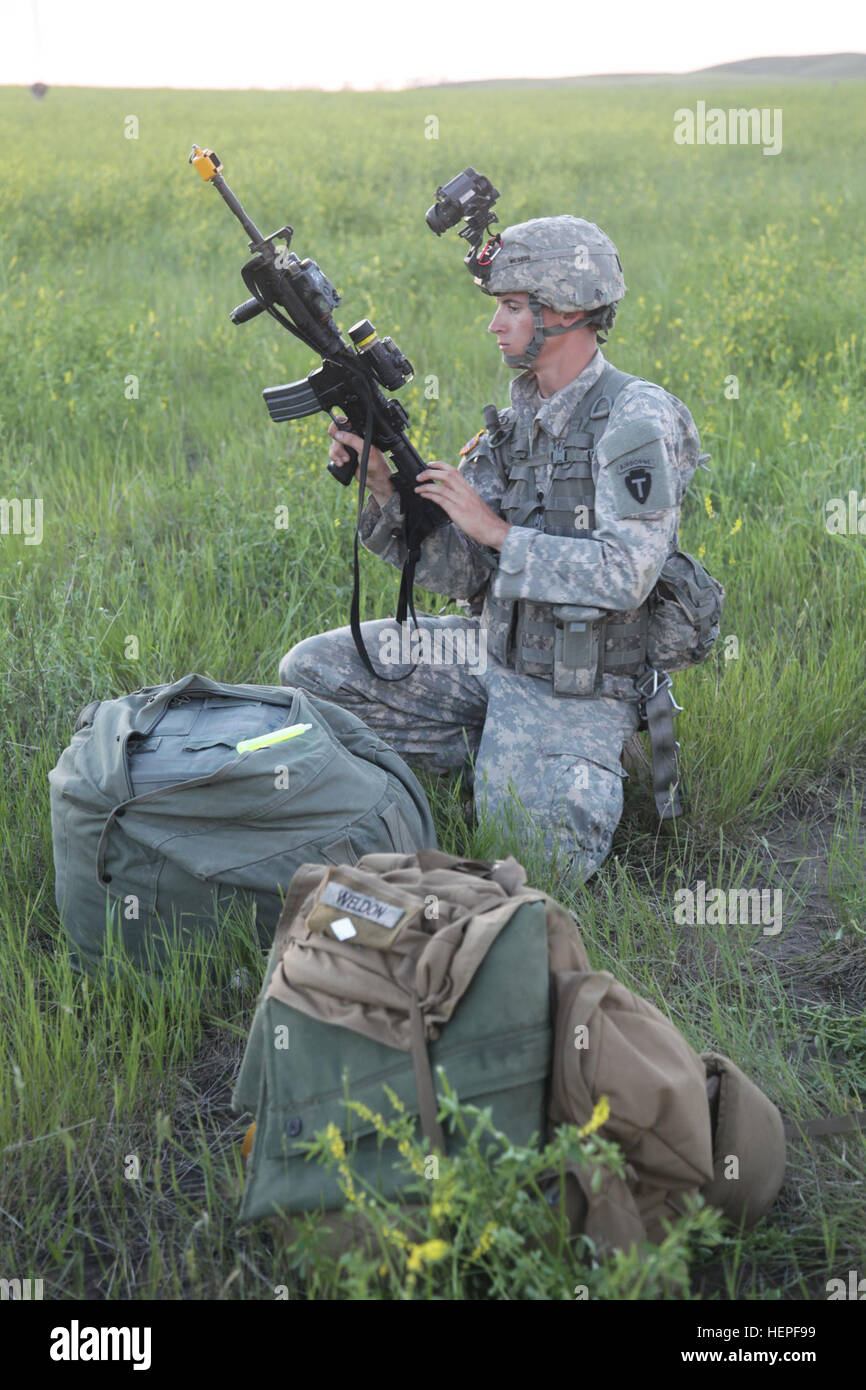 U.S. Army Spc. Clayton Weldon with the Forward Support Company, 1-143rd ...
