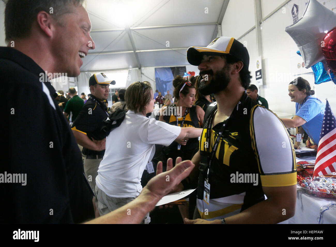 U.S. Army veteran Eric Pardo, San Antonio, Texas, registers for the ...