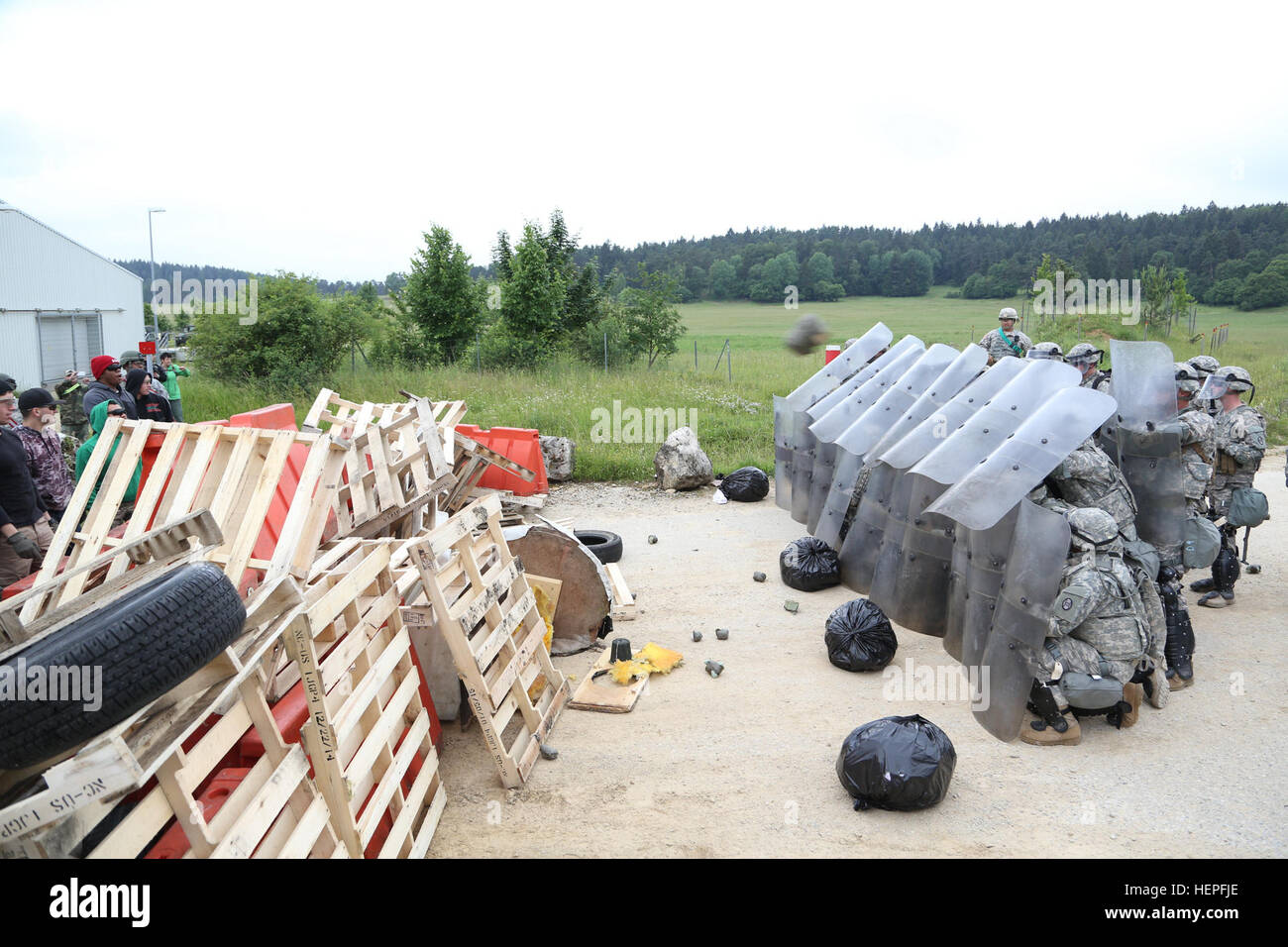 U.S. Soldiers, right, of Alpha Company, 1st Battalion, 252nd Armored ...