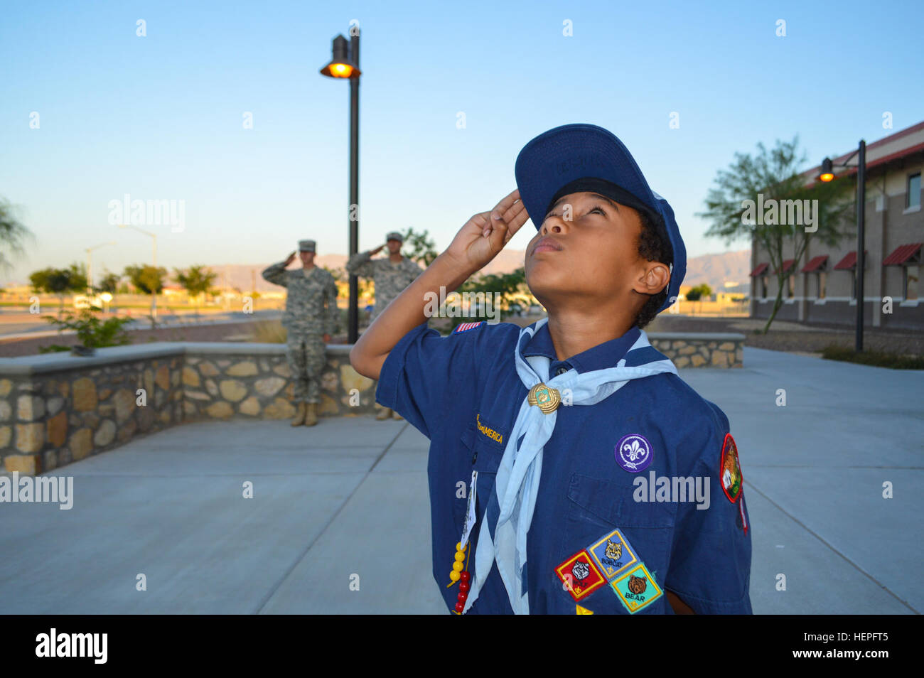Cub scout salute hi-res stock photography and images - Alamy