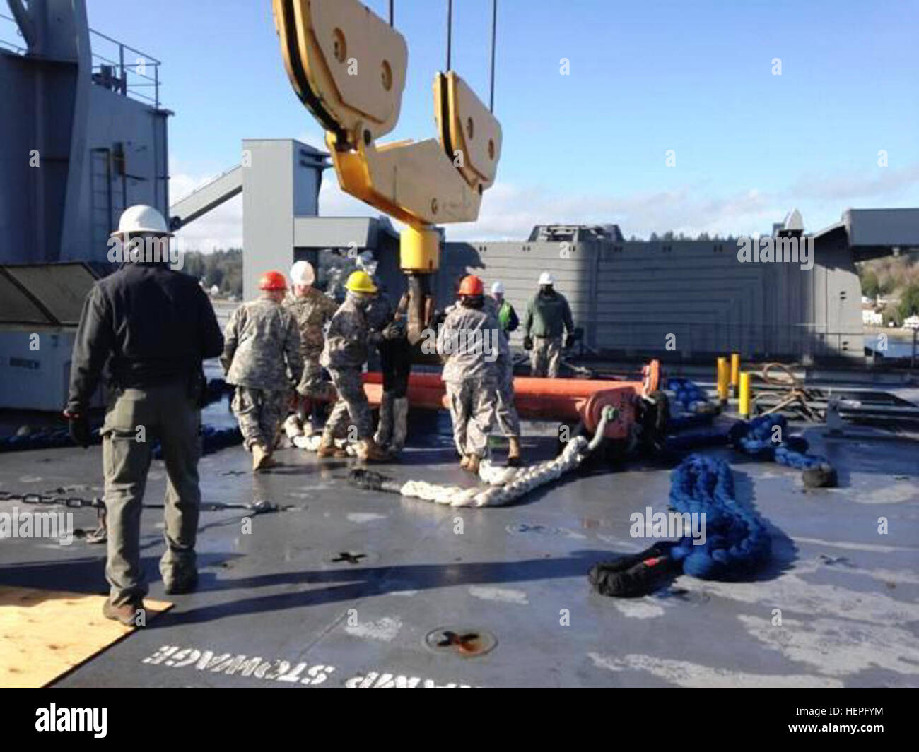 Soldiers assigned to the 7th Transportation Brigade, an active Army ...