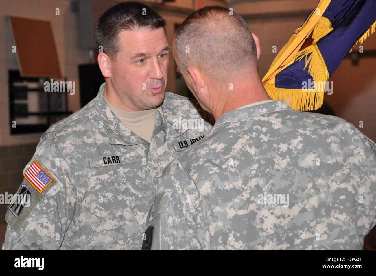 Indiana Army National Guard Brig. Gen. Corey Carr passes the 81st Troop ...