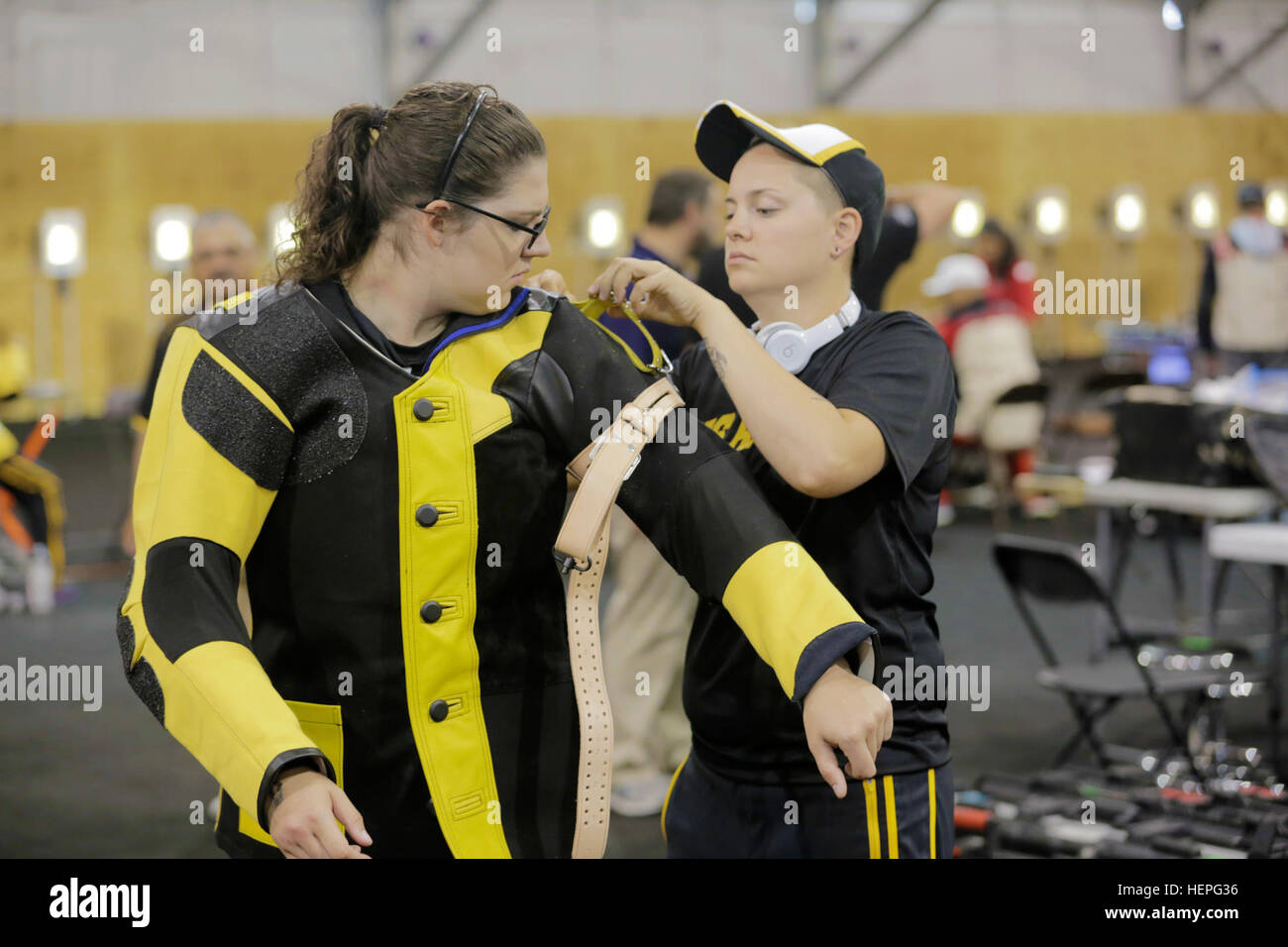 U.S. Army Veteran Spc. Laurel Cox, Stanardsville, Va., helps U.S. Army ...
