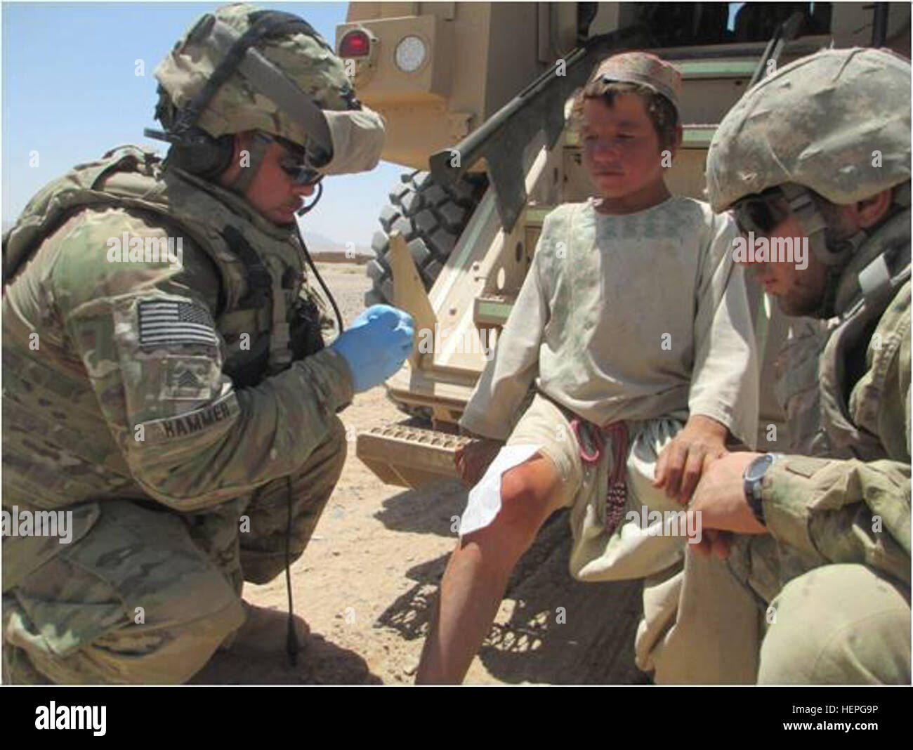 Sgt. Stuart Hammer, 1st Platoon medic, 818th Route Clearance Company ...