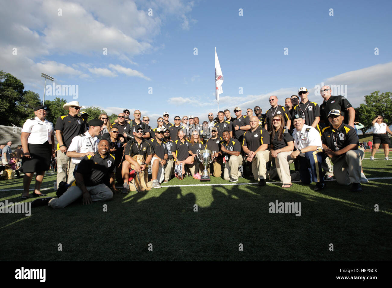 U S Army Active Duty And Veteran Athletes Pose For A Photo After