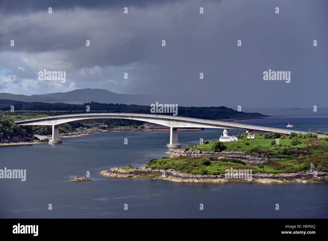 Skye Bridge viewed from The Ploc of Kyle. Kyle of Lochalsh, Ross and ...