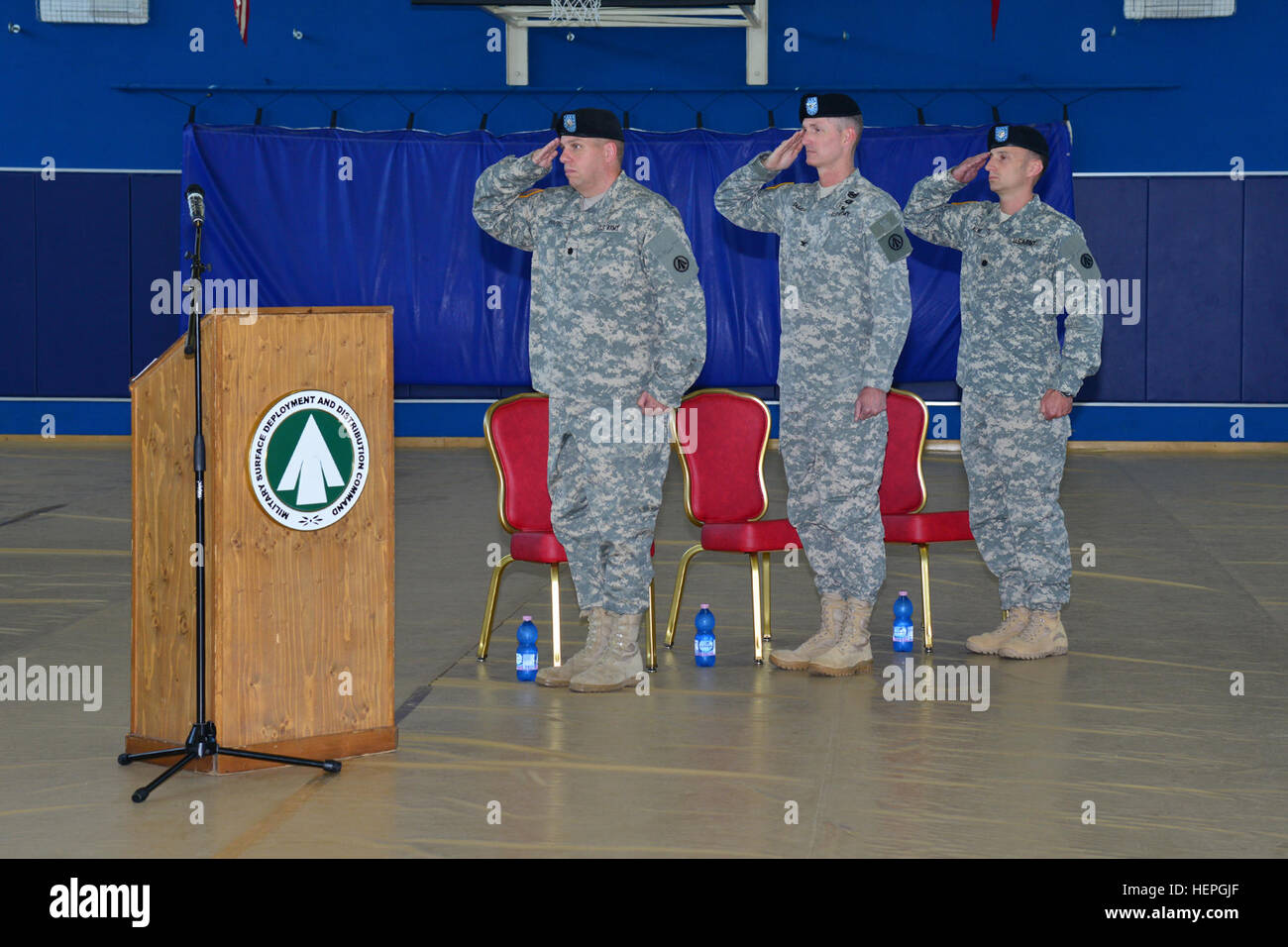 From left to right, Lt. Col. Sidney A. Harris, outgoing commander, Col ...