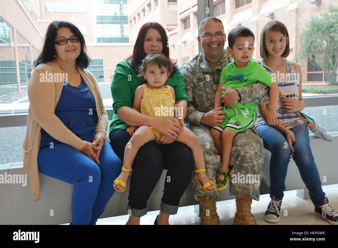 The Collado family poses for a photo at San Antonio Military Medical ...