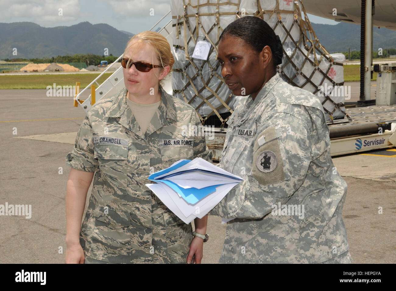 U.S. Air Force Master Sergeant Sherry Crandell (left), from the ACC ...