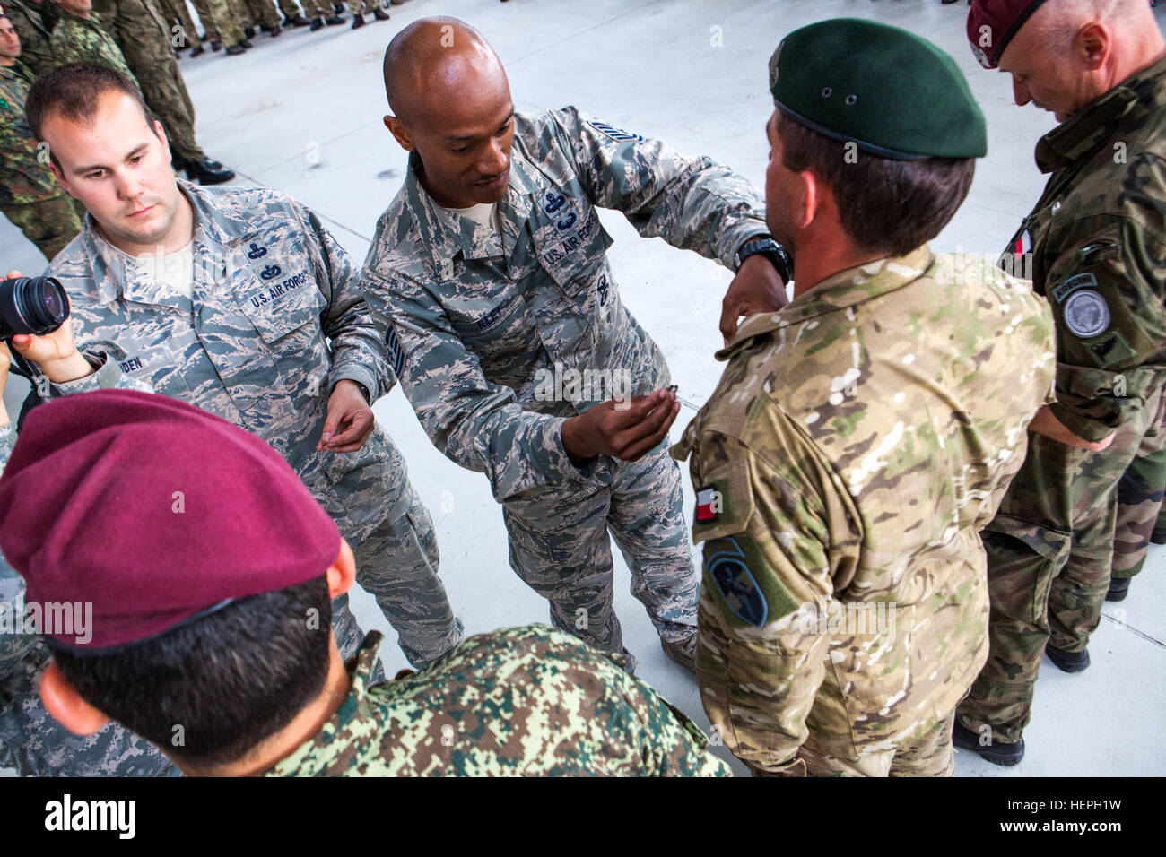U.S. Air Force Tech Sgt. Cameron Riley, from the 435th Contingency ...