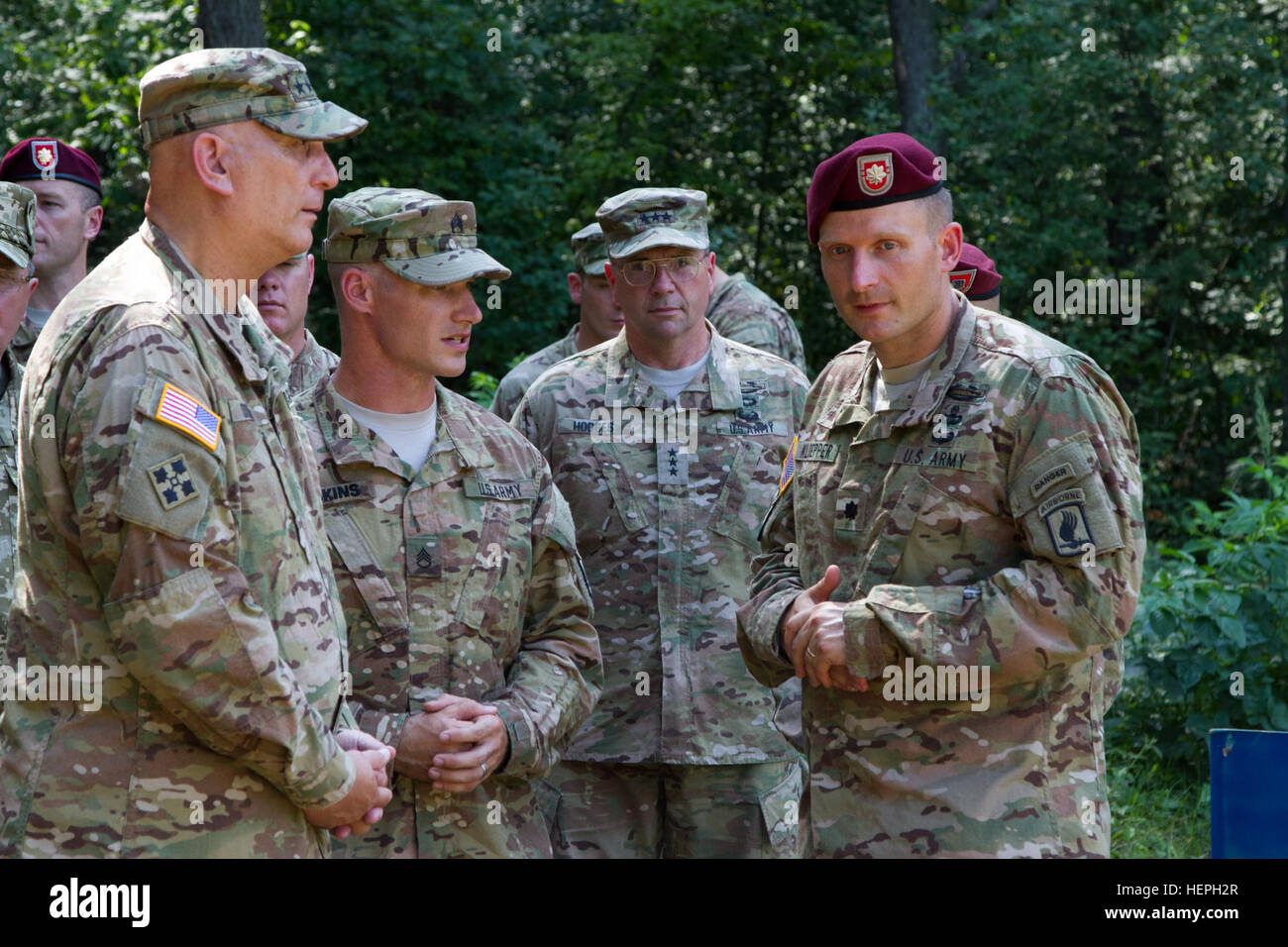 Staff. Sgt. Hoskins (second from left), a paratrooper assigned to the U ...