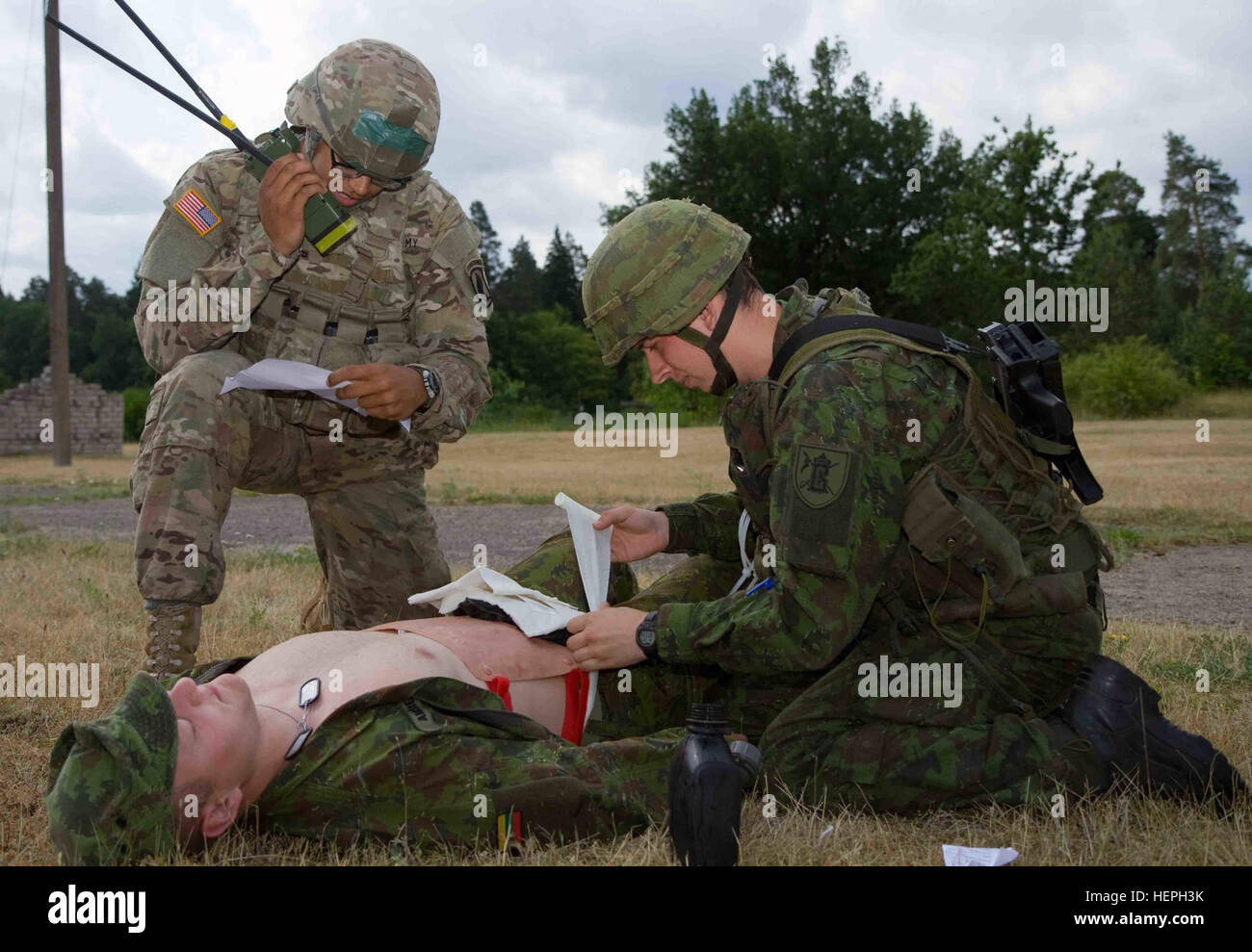 U.S. Army Pvt. Kevyn Jones, left, an infantryman and native of Chino ...