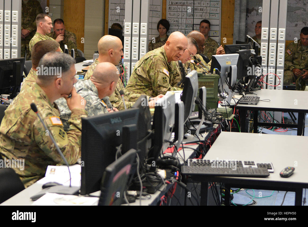 U.S. Army Gen. Ray T. Odierno, Army chief of staff (center), receives a ...
