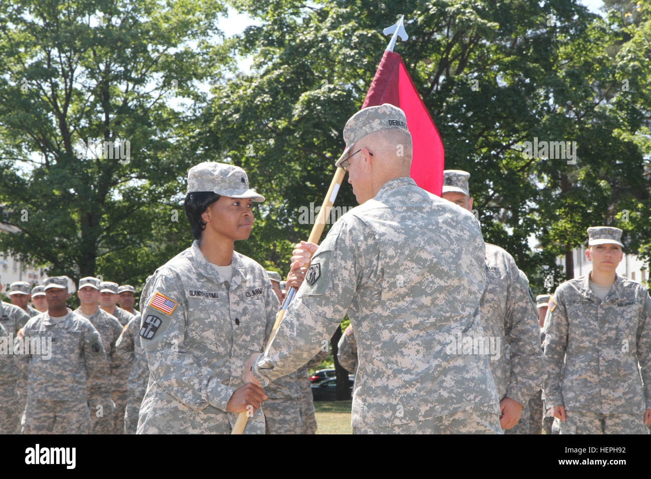 Army Lt. Col Bidemi Y. Olaniyi-Leyimu (left), Medical Service Unit ...