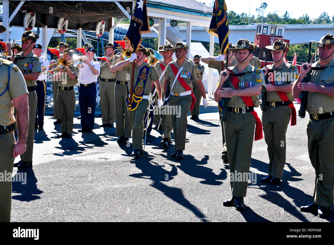 Soldiers from the 56th Army Band, I Corps perform with the 1st Regiment ...
