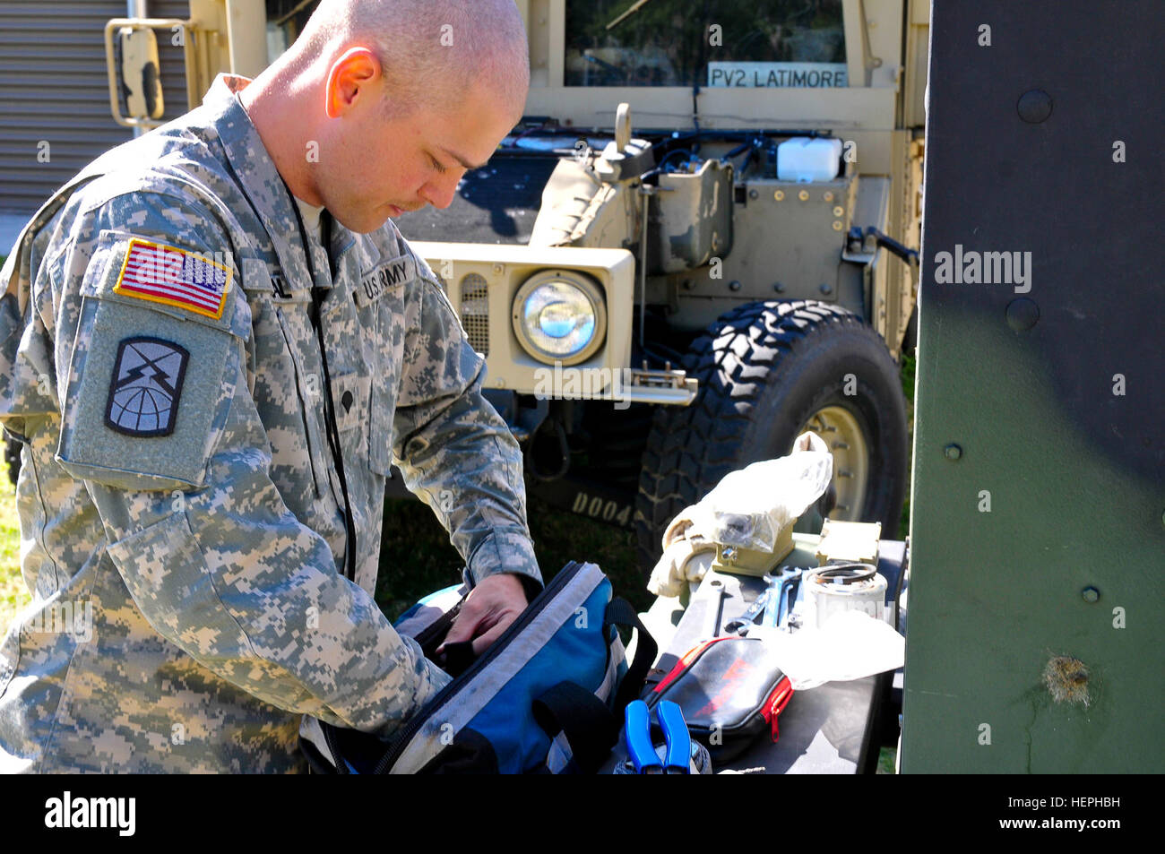 Spc. Steven Veal, satellite communications operator and maintainer ...