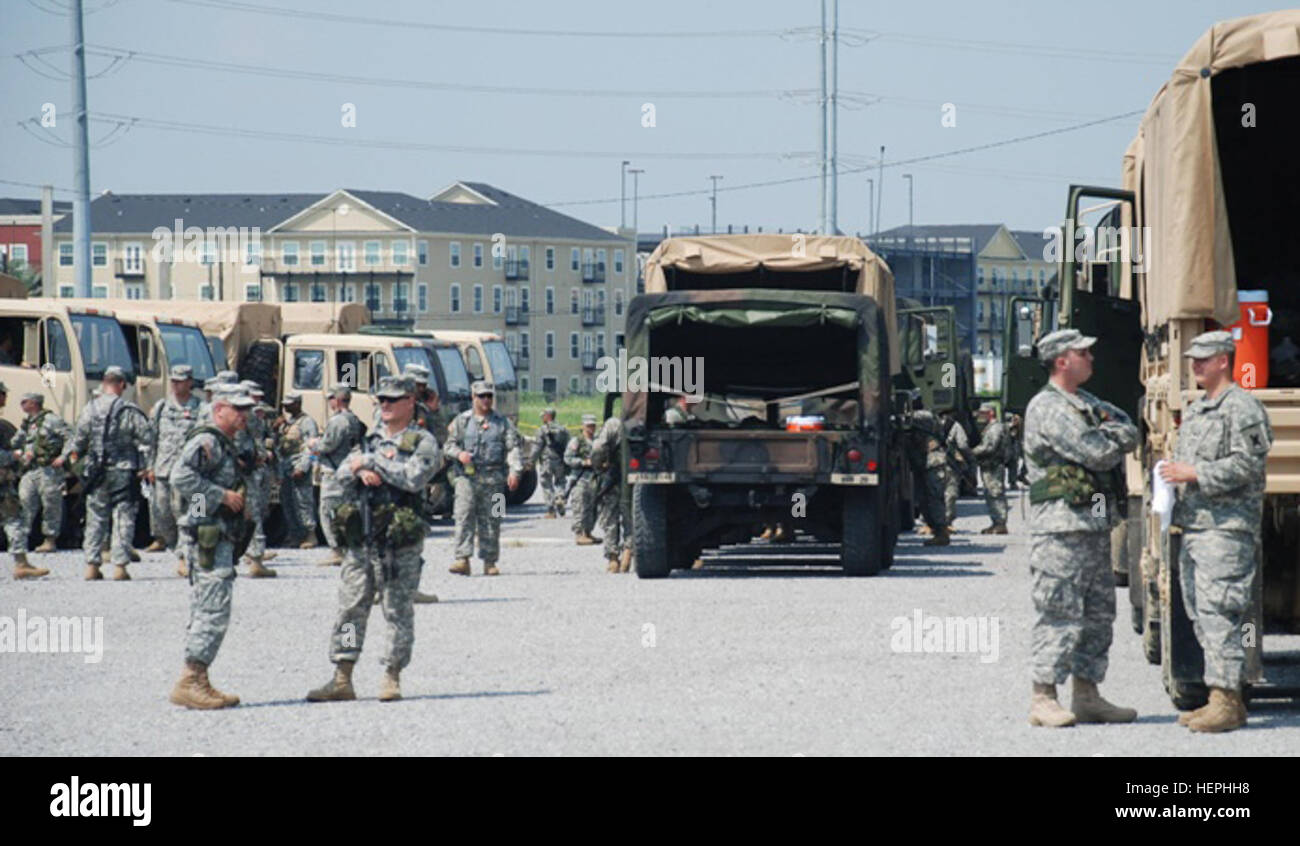 NEW ORLEANS- Members of the Louisiana National Guard’s 256th Infantry ...