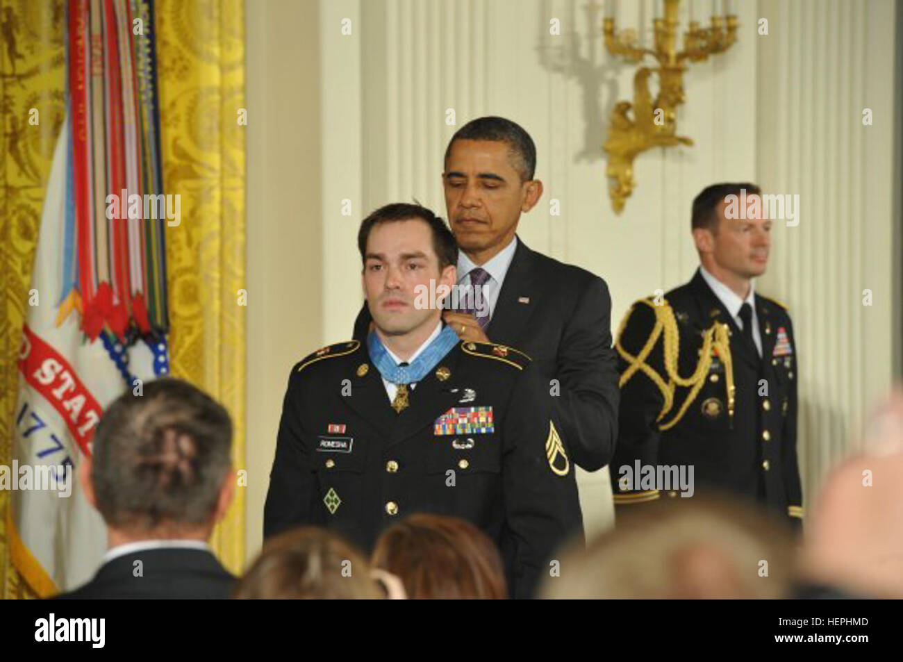Staff Sgt. Clinton Romesha received the Medal of Honor from President ...
