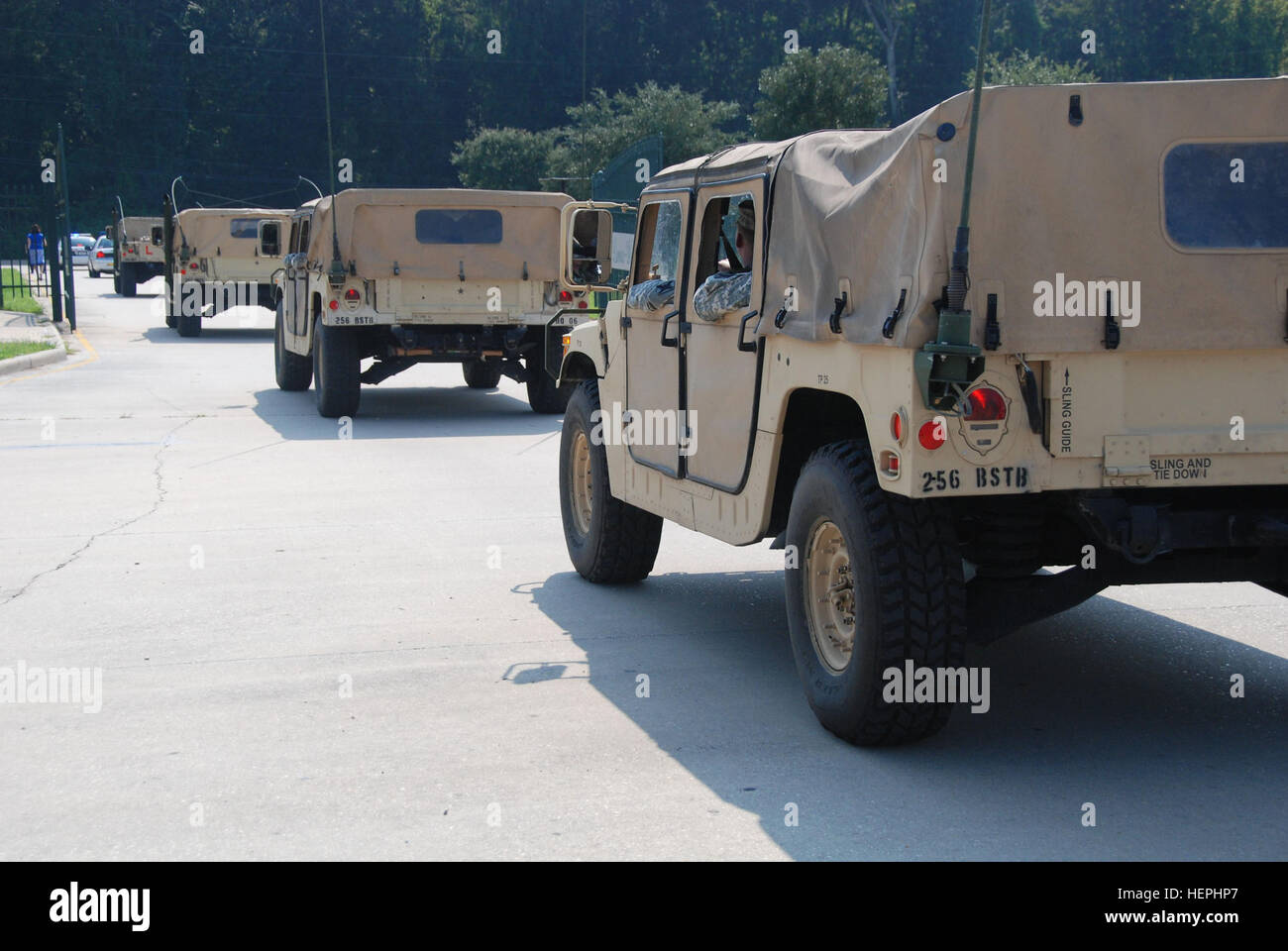 The Louisiana National Guard 256th Infantry Brigade Combat Team depart ...