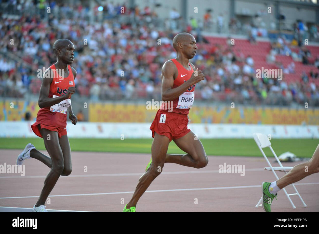 A scene from the 10,000-meter run at the 2015 Pan American Games in ...