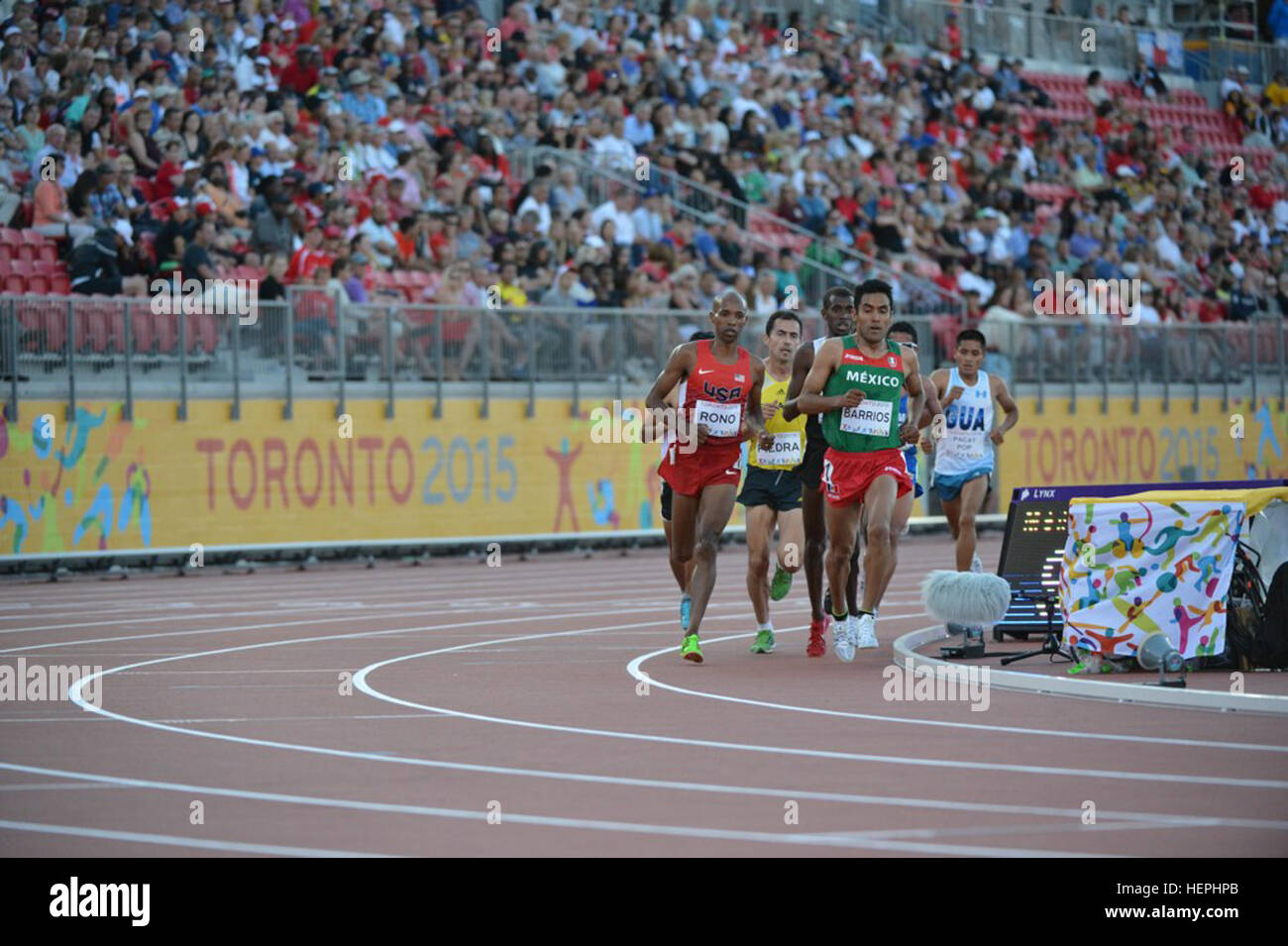 A scene from the 10,000-meter run at the 2015 Pan American Games in ...