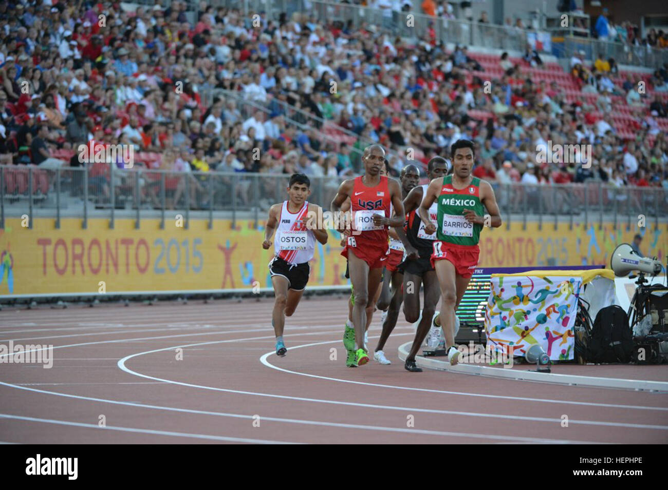 A scene from the 10,000-meter run at the 2015 Pan American Games in ...