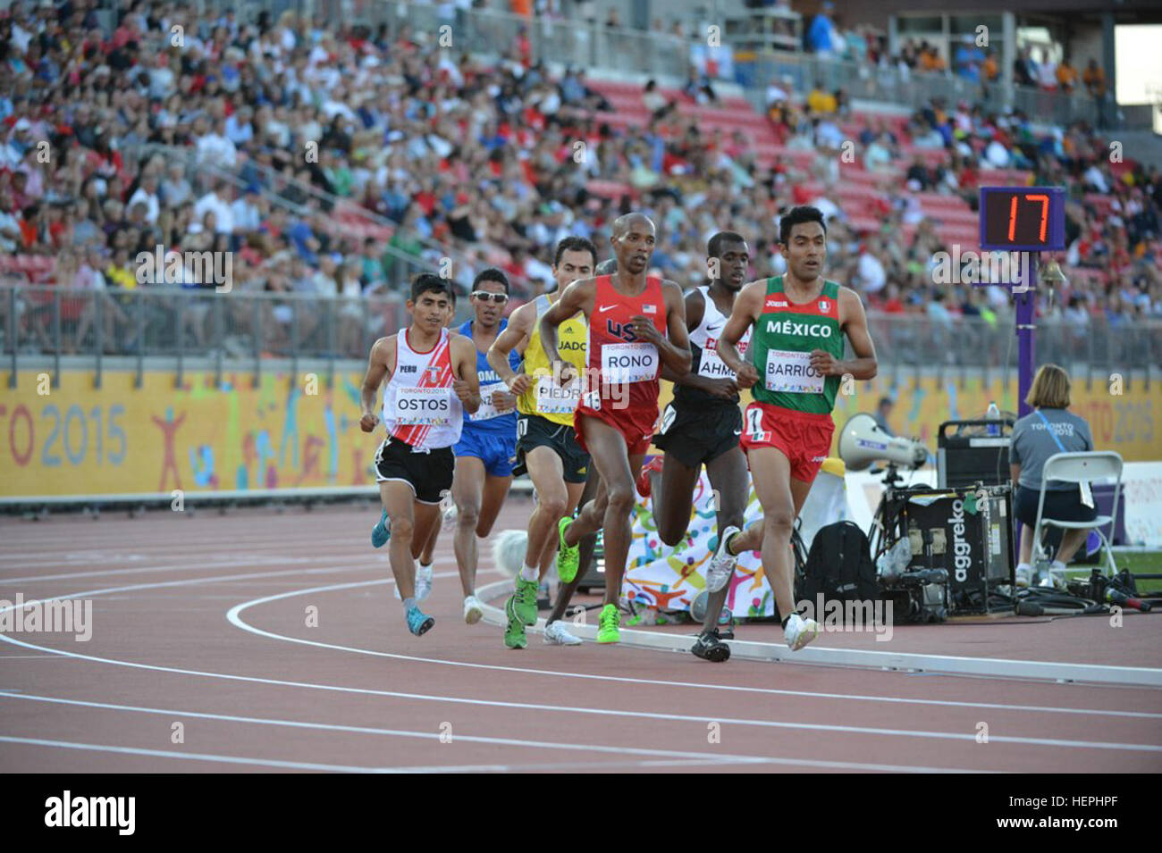 A scene from the 10,000-meter run at the 2015 Pan American Games in ...