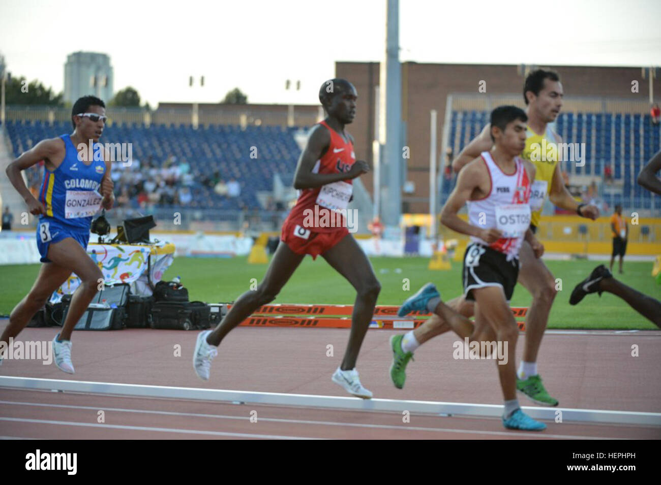 A scene from the 10,000-meter run at the 2015 Pan American Games in ...