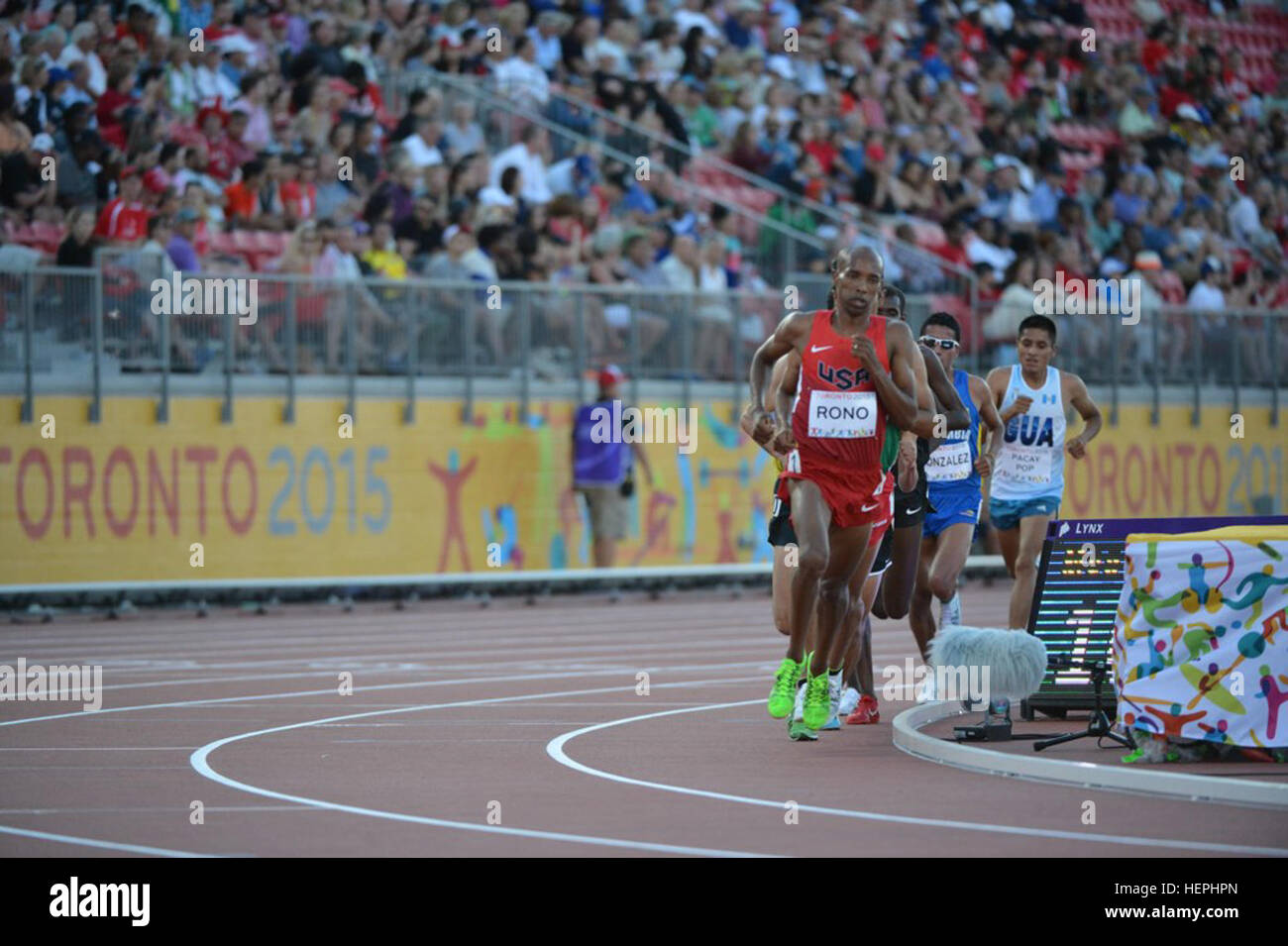 A scene from the 10,000-meter run at the 2015 Pan American Games in ...