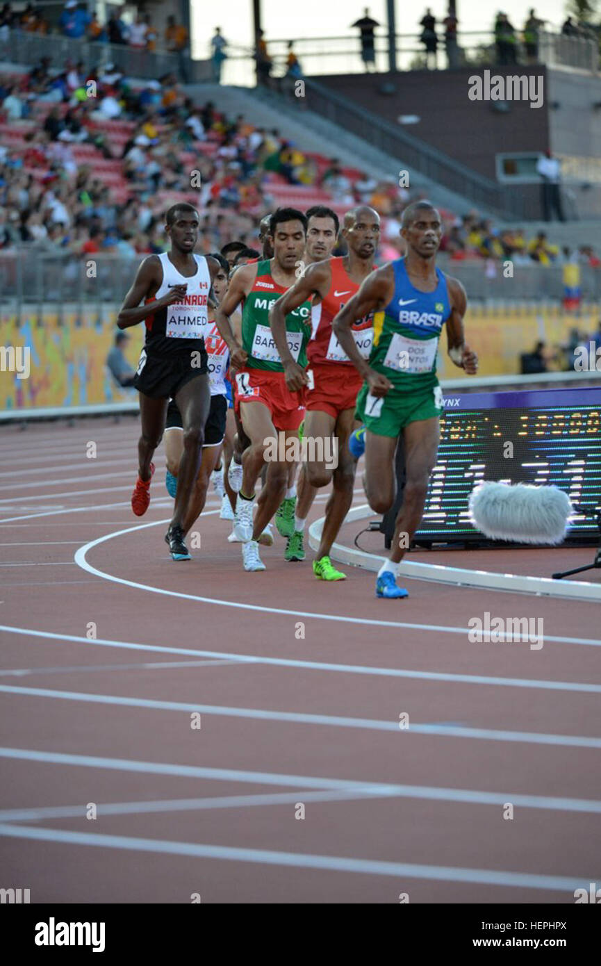 A scene from the 10,000-meter run at the 2015 Pan American Games in ...