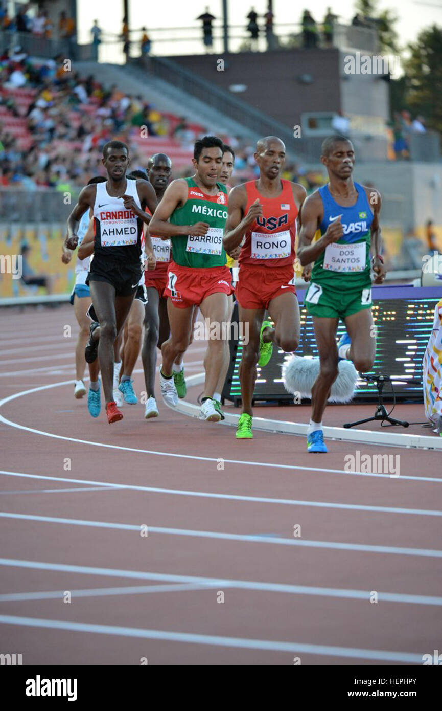 A scene from the 10,000-meter run at the 2015 Pan American Games in ...