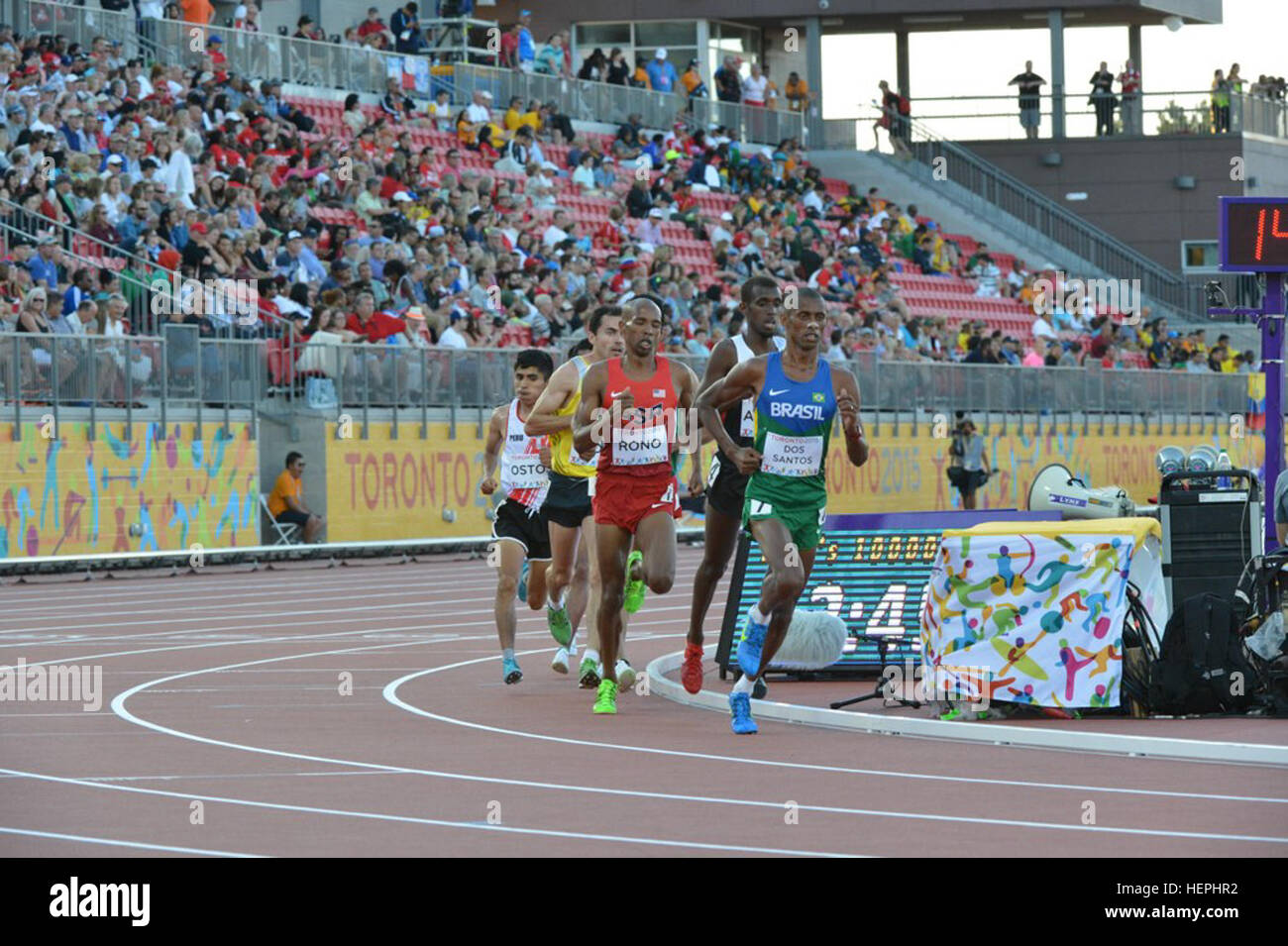 A scene from the 10,000-meter run at the 2015 Pan American Games in ...