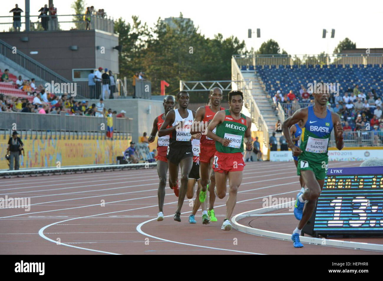 A scene from the 10,000-meter run at the 2015 Pan American Games in ...