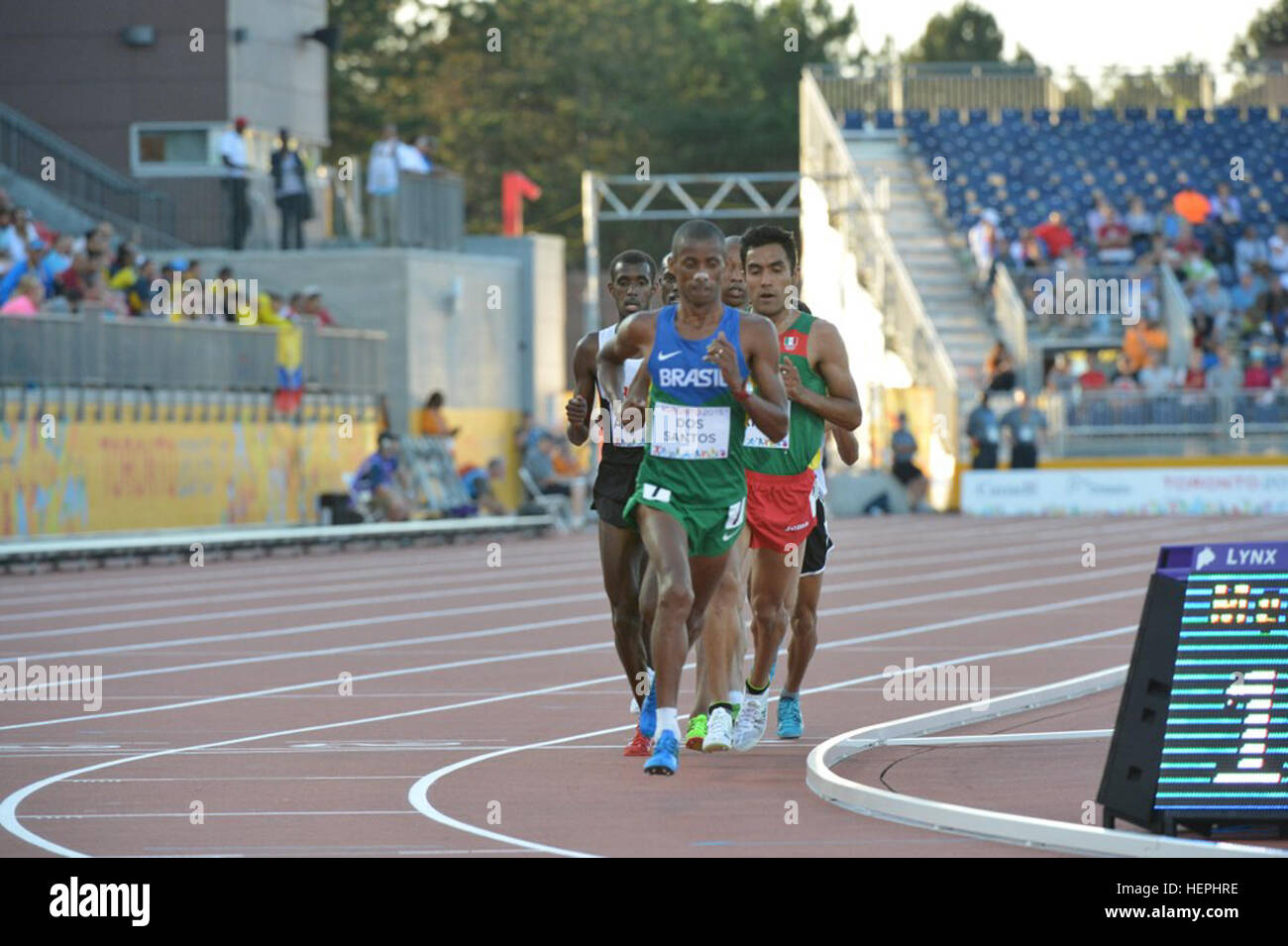 A scene from the 10,000-meter run at the 2015 Pan American Games in ...