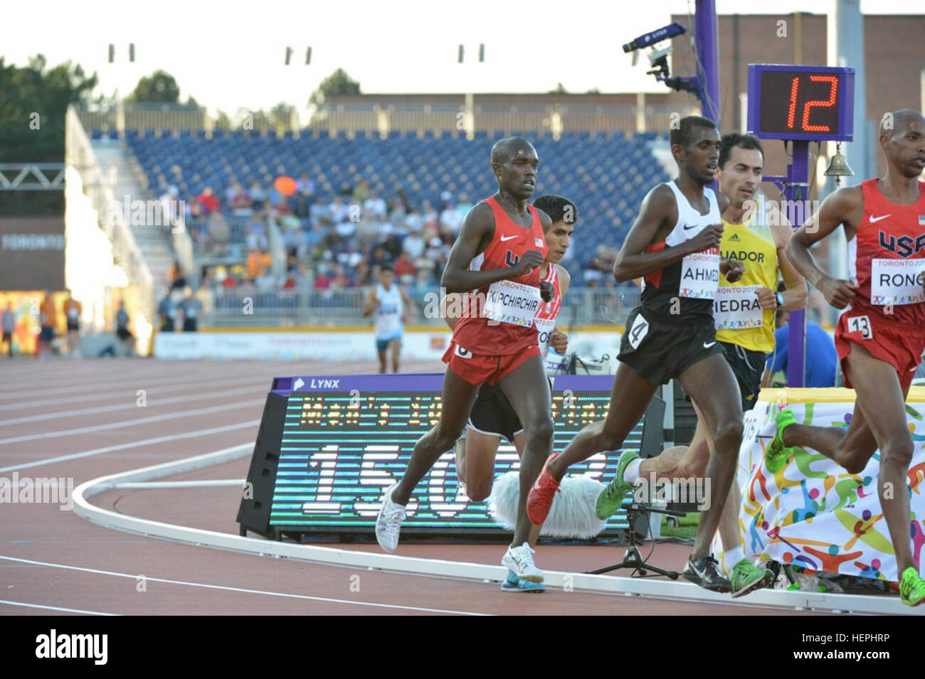 A scene from the 10,000-meter run at the 2015 Pan American Games in ...