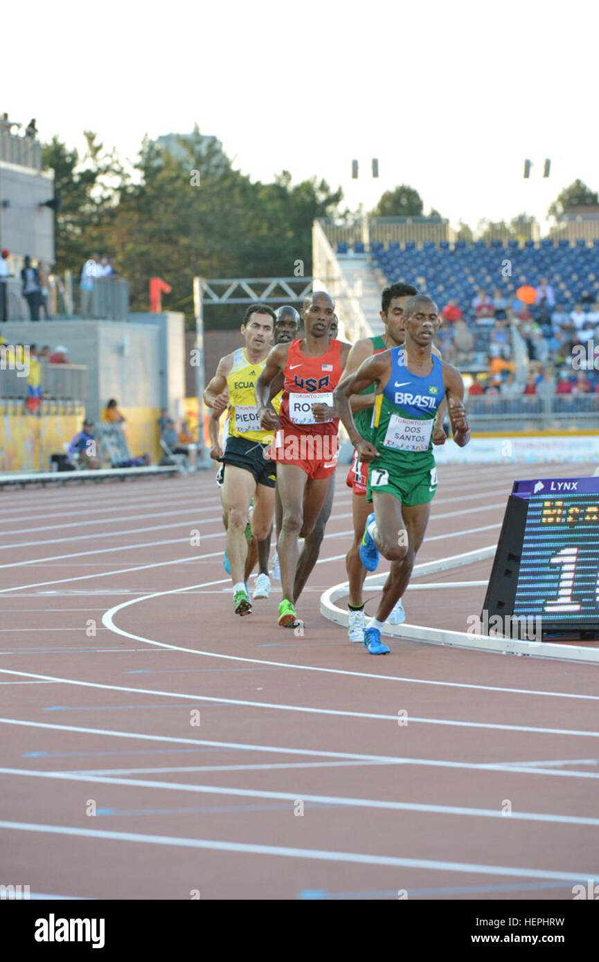 A scene from the 10,000-meter run at the 2015 Pan American Games in ...