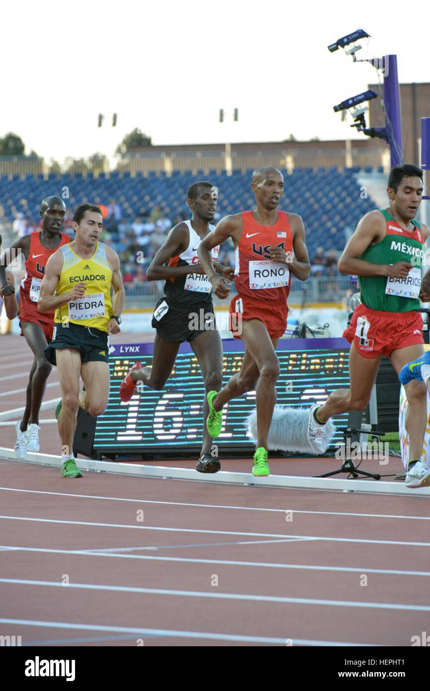 A scene from the 10,000-meter run at the 2015 Pan American Games in ...