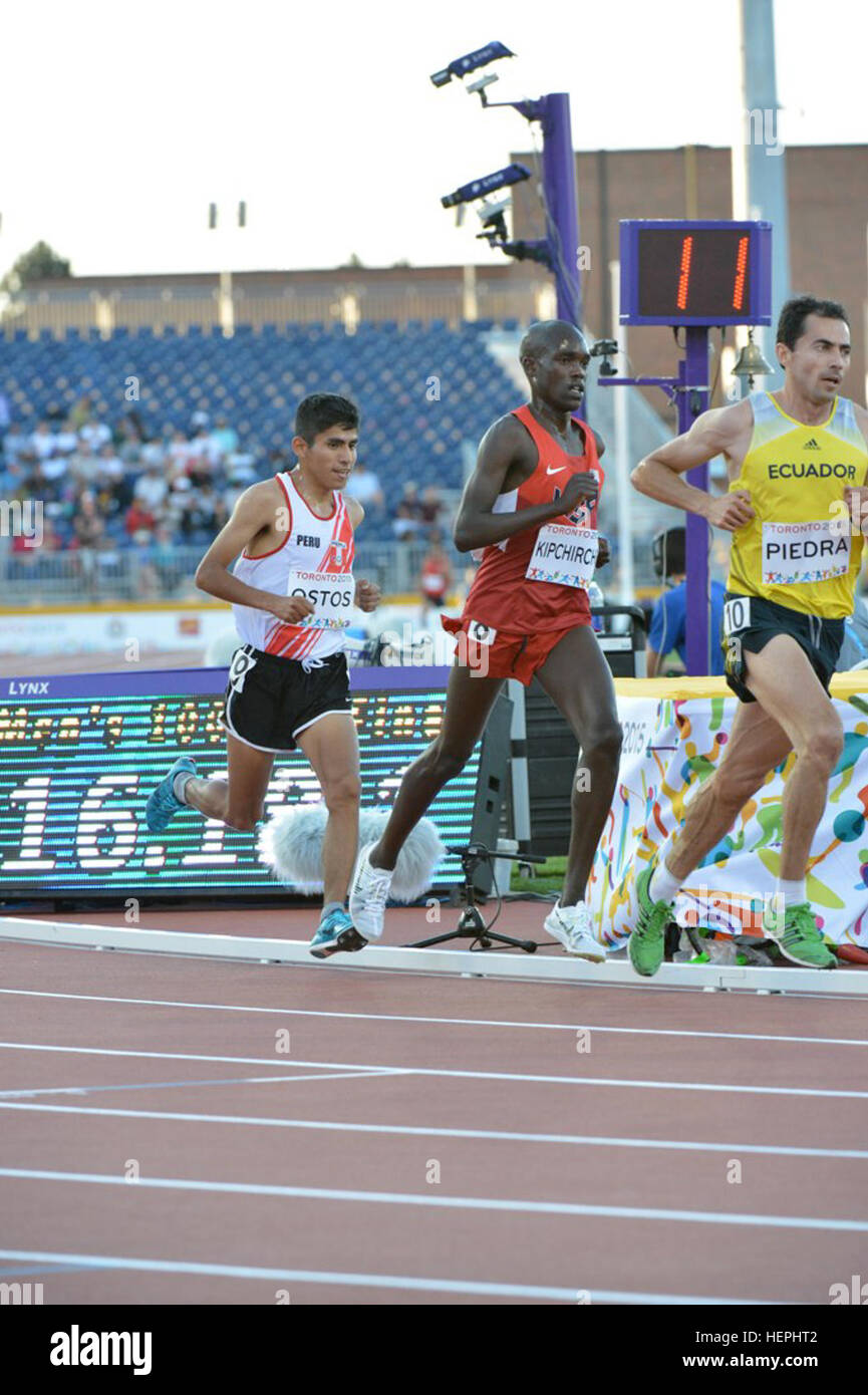A scene from the 10,000-meter run at the 2015 Pan American Games in ...