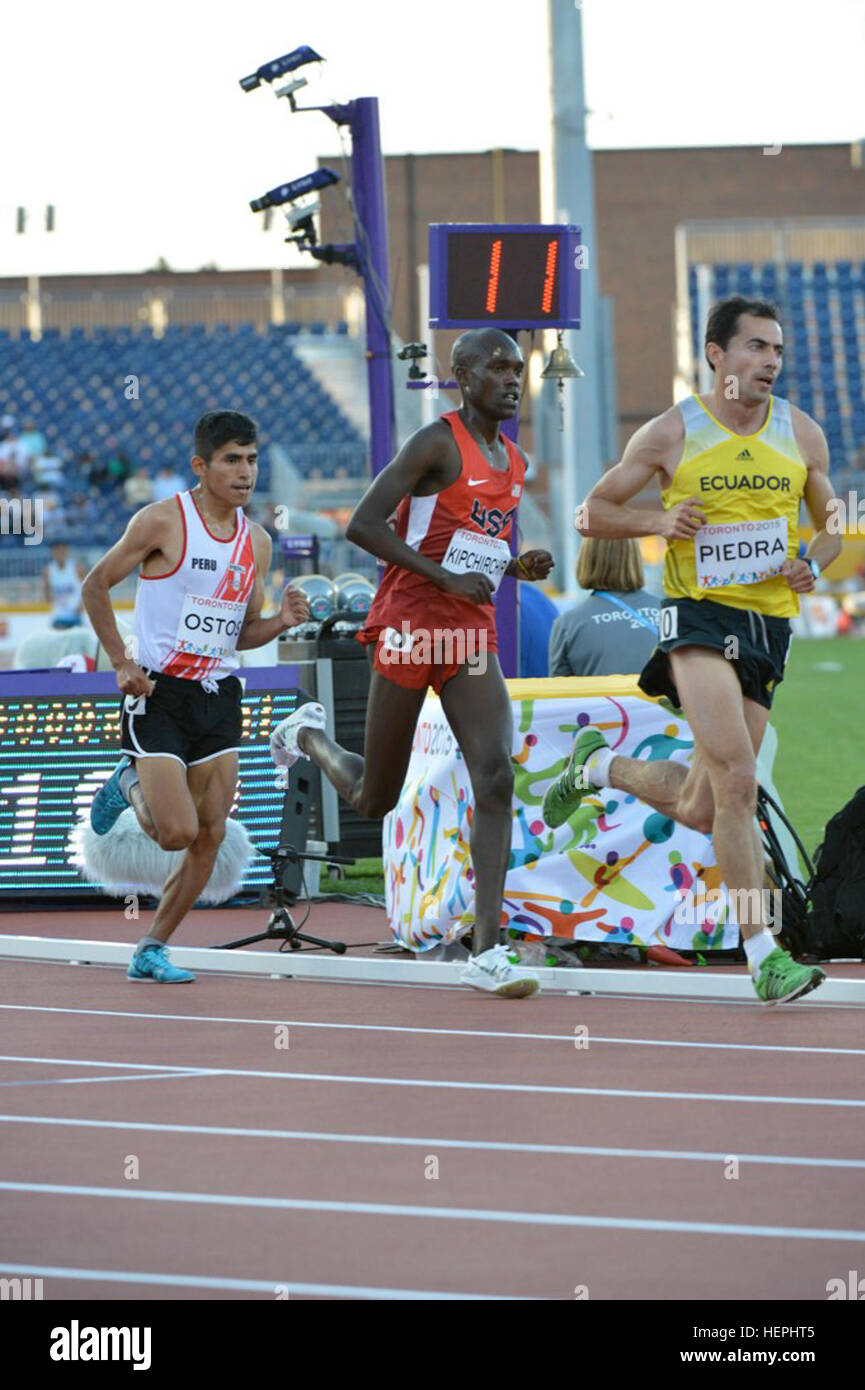 A scene from the 10,000-meter run at the 2015 Pan American Games in ...