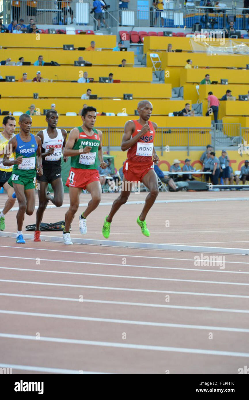 A scene from the 10,000-meter run at the 2015 Pan American Games in ...