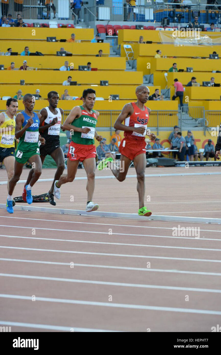 A scene from the 10,000-meter run at the 2015 Pan American Games in ...